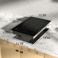 12-in Portable Dual Heating Element 1800-W Countertop Induction Cooktop ...
