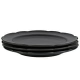 Beautiful Scallops Set of 4 Stoneware Dinner Plates Black by Drew ...