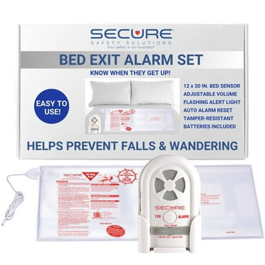 Wireless Bed Alarm for Elderly Adults - Caregiver Pager, 12" x 30" Bed ...