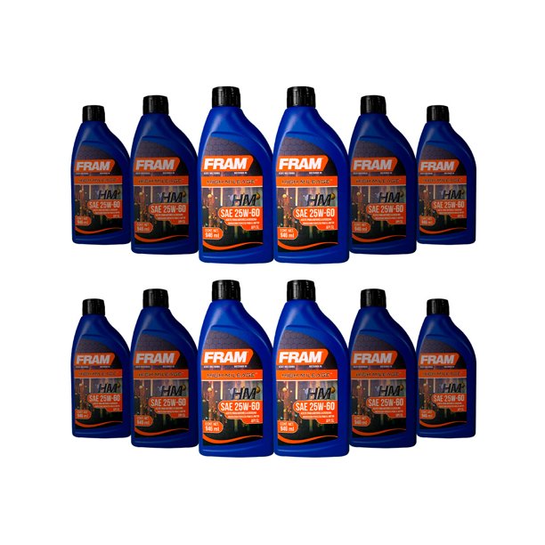 Aceite Mineral Motor Fram Alto Kilometraje 25W60 12 Botellas | Walmart en línea