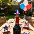 Blue Top Hat Shaped Wine Stopper, Soft Silicone Reusable Wine Bottle ...