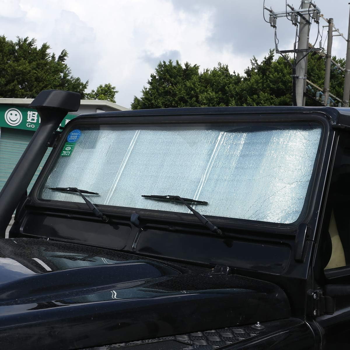 TINKI Windshield Sun Shade for Land Rover Defender 90 110 130 ...