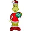 Gemmy Animated Airblown Inflatable Grinch Pulling Tree from Chimney ...
