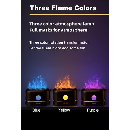 Flame Essential Oil Diffusers Aromatherapy Humidifier 200ml Air Purifiers Ultrasonic Aroma ...