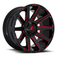 Fuel 1PC Aluminum Rim D712 RAGE 20X10in Gloss Black Red Tinted Clear ...