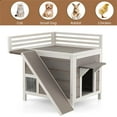 Demi Bonn 27" Cat House for Outdoor Cats, Weatherproof Cat Shelter with ...