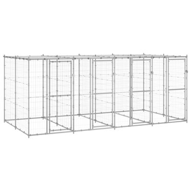 Stephens Pipe & Steel DKA11010 10 x 10 x 6 ft. Dog Kennel System ...