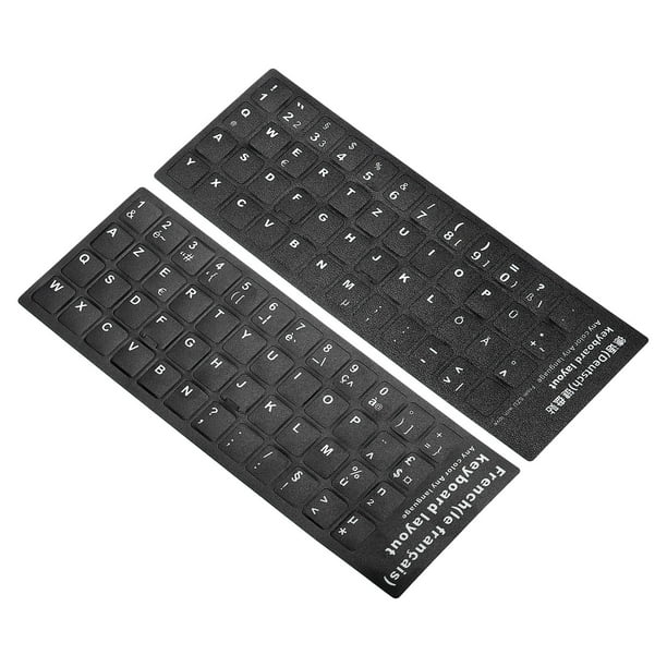 Uxcell German & French Keyboard Stickers Universal Keyboard Cover ...