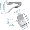 12 Pack Pilaster Shelf Support Clip, Adjustable Stainless Steel ...