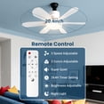 DAYBETTER Socket Fan Light, 20.5in Ceiling Fans with Lights and Remote ...