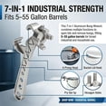 7 in 1 Aluminum Bung Wrench, Heavy Duty 7 in 1 Bung Wrench, Pickle ...