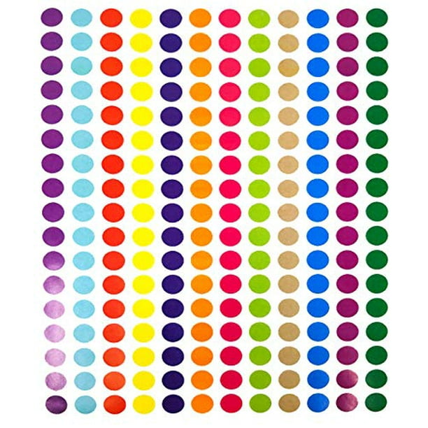 Tag-A-Room 1/2" Color Coded Dot Stickers, 12 Different Colors 2040 ...