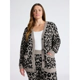 Joyspun Women's Fuzzy Front Pocket Cardigan, Sizes XS-3X - Walmart.com