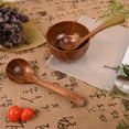 Bucolic Style Hanging Soup Ladle Durable Wooden Kitchenwares For Hot ...