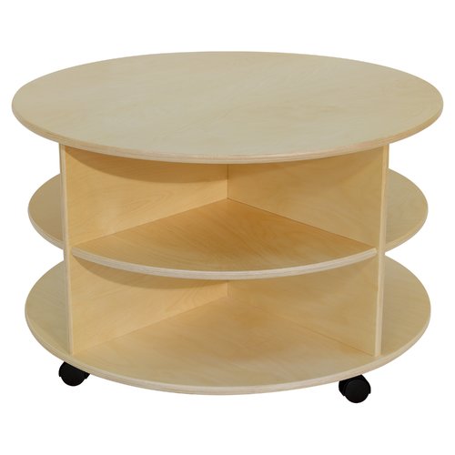 Wood Designs Circular Double Sided 6 Compartment Shelving Unit with ...