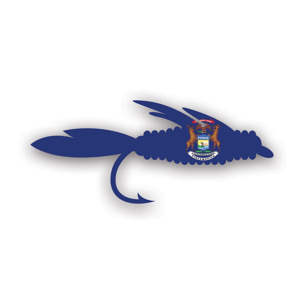 Michigan Fly Fishing Sticker Decal - Self Adhesive Vinyl - Weatherproof ...