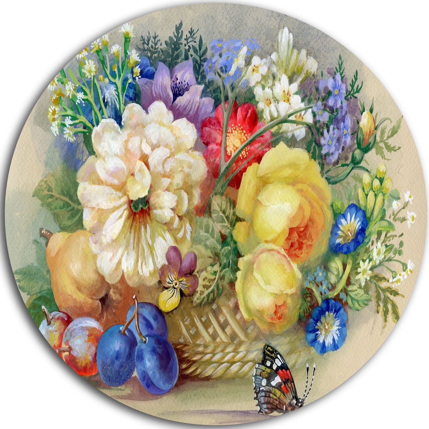 Click here for Designart Design Art Bunch Of Flowers And Fruits U... prices