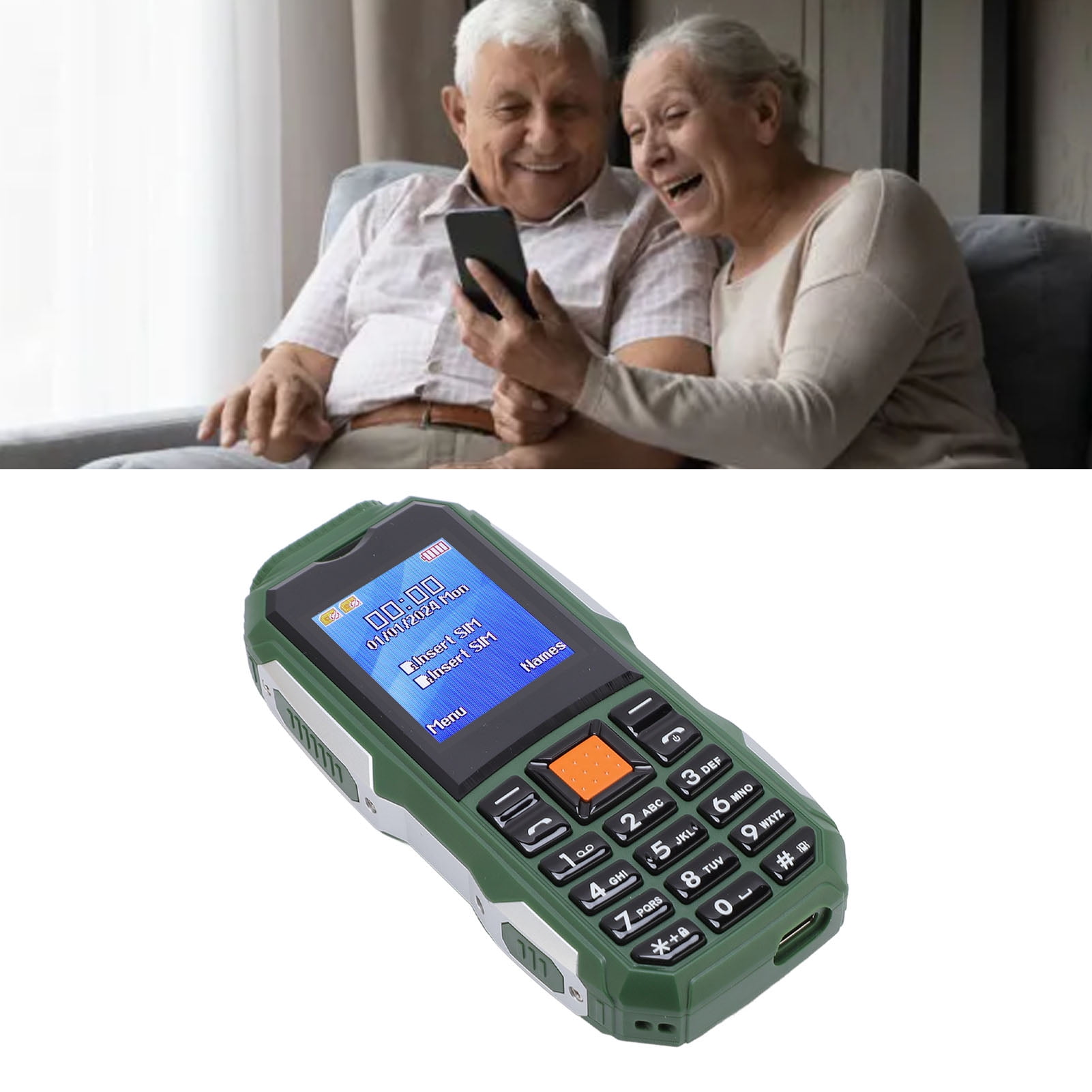 Teléfono MÓVIL GRANDE PERA PERSONAS Mayores Desbloqueado 2G, Teléfono ...