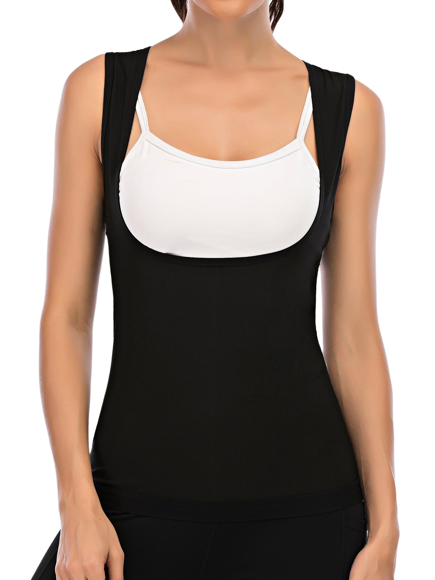 FOCUSSEXY Women's Sauna Suit Sweat Vest Women Sauna Slimming Sauna Vest ...