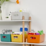HomeCozy Storage Container Smooth Surface Handle Design Solid Color ...