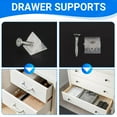 50Pcs White Plastic Drawer Support Wedges Bottom Sagging Repair Fixing ...