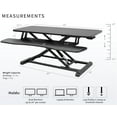 VIVO Black Carbon Fiber Height Adjustable 42" Standing Desk Monitor ...