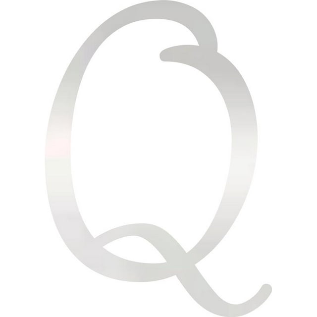 Acrylic Letter Q Script, 3'' Tall Clear Alphabet Craft, Color Options ...