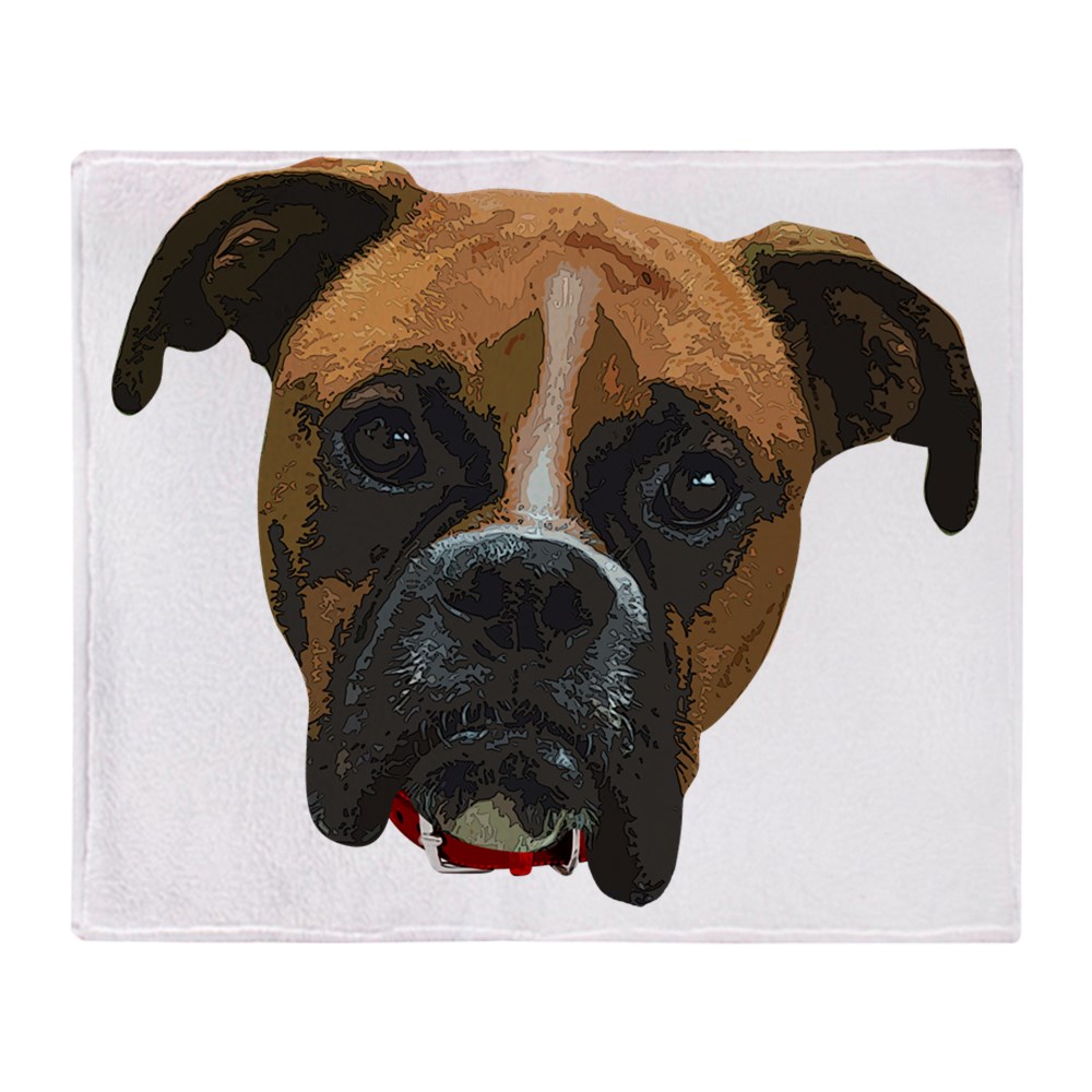 CafePress - Boxer Face005 Throw Blanket - Soft Fleece Throw Blanket, 50 ...