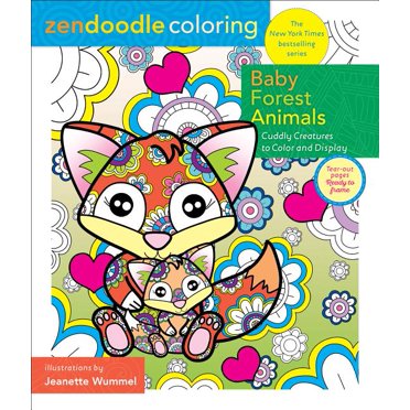 Zendoodle Coloring: Zendoodle Coloring: Baby Zoo Animals: Cute, Exotic ...