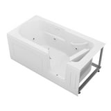 MediTub 30x60 Free Standing Walk-In Tub, Right Drain, White Whirlpool ...