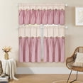 ASPMIZ Linen Kitchen Curtains 24 Inch Length, Farmhouse Boho Button ...