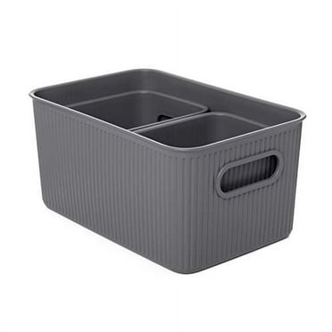 Simplify 10 Pack Plastic Organizing Storage Basket Set, Grey - Walmart.com