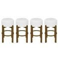 Christopher Knight Home Set of 4 Wooden Upholstered Bar Stools, Dark ...