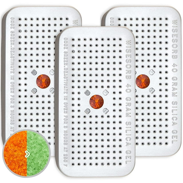 Wisesorb 3 Packs 40 Gram Silica Gel Canister, Silica Gel Desiccant ...