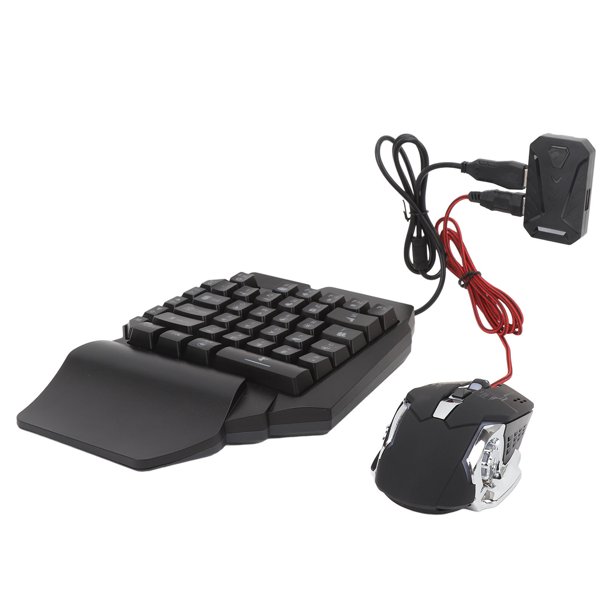 Keyboard Mouse Combo, One Handed Keyboard Mouse Converter Set Backlight ...