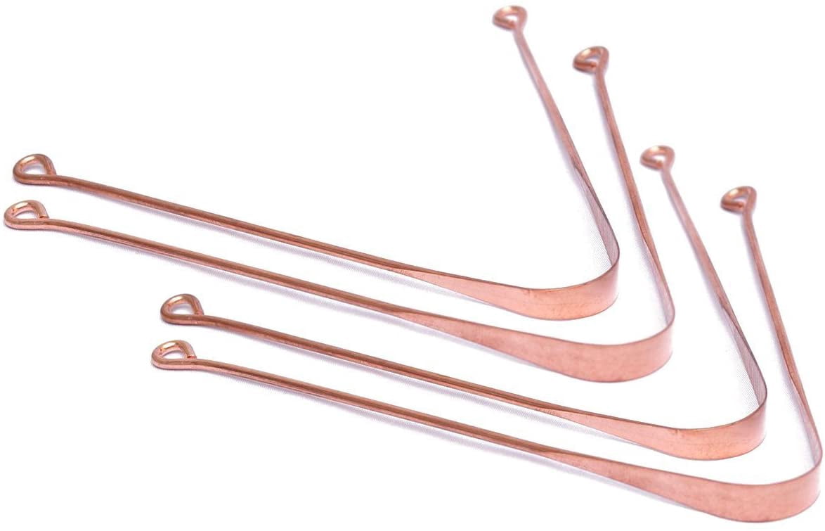 HealthAndWealth- Copper Tongue Cleaner Set of 4 | Copper Scraper ...