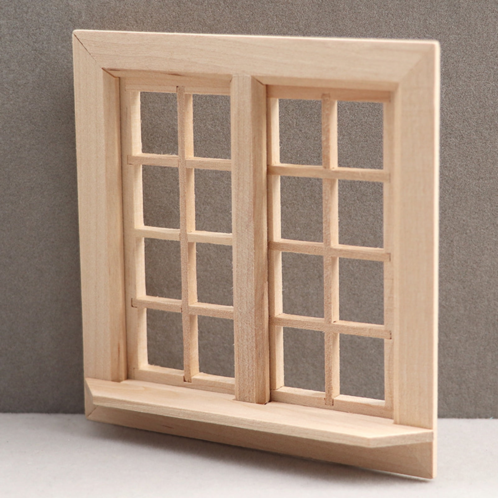 Hesroicy Dollhouse Pane Realistic Double Opening 16 Grids Openable ...