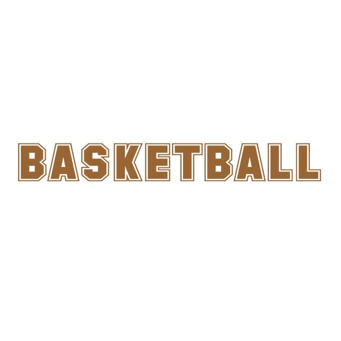 Basketball Vinyl Graphic - Medium - Gold - Walmart.com