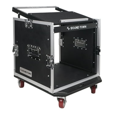 Sound Town 16U PA DJ Rack/Road ATA Case with 11U Slant Mixer Top, 20 ...