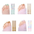 Solid Color Toenail Polish Strips Toenail Stickers Full Wraps Semi ...