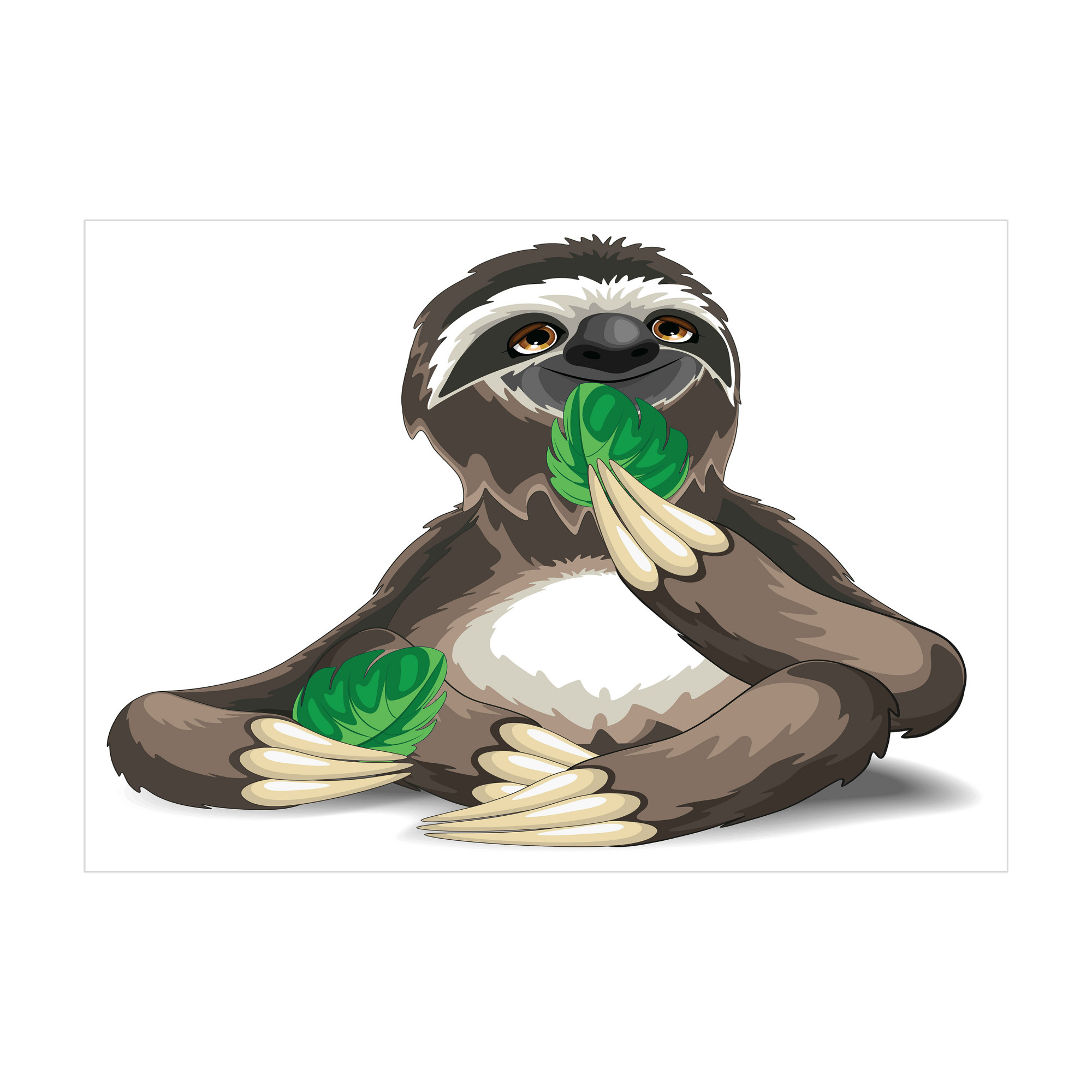 Ambesonne Sloth Jigsaw Puzzle, Sluggish Idle Character, Heirloom ...