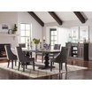 Coaster Florence 7-piece Round Wood Dining Set Rustic Smoke and Oatmeal ...