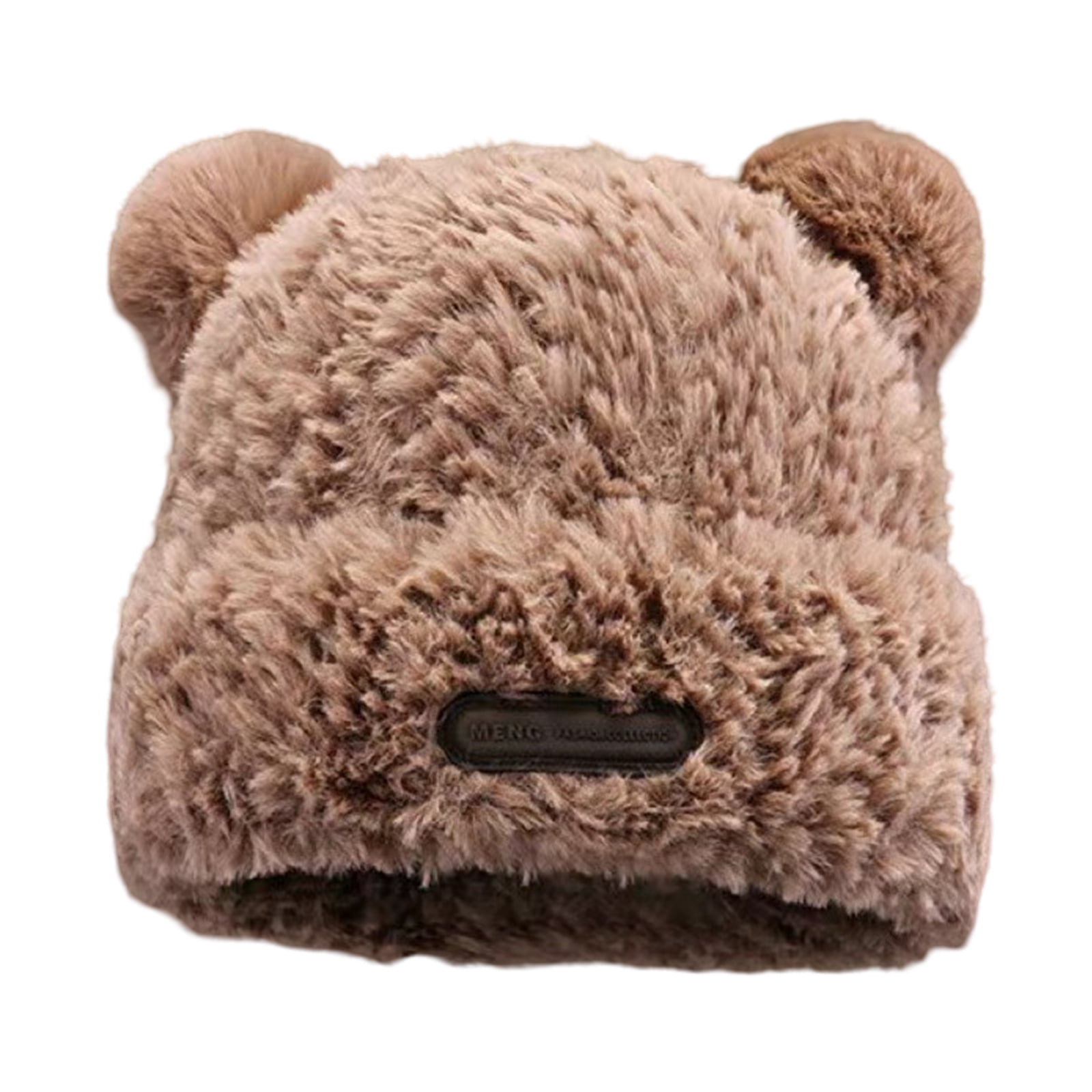 Click here for Rongmo Cute Fuzzy Bear Ear Beanie Hat For Women Sk... prices