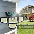 AmeriTop Solar Outdoor Lights,4 Heads Motion Sensor Lights,3000LM 288 LED Security Lights with ...