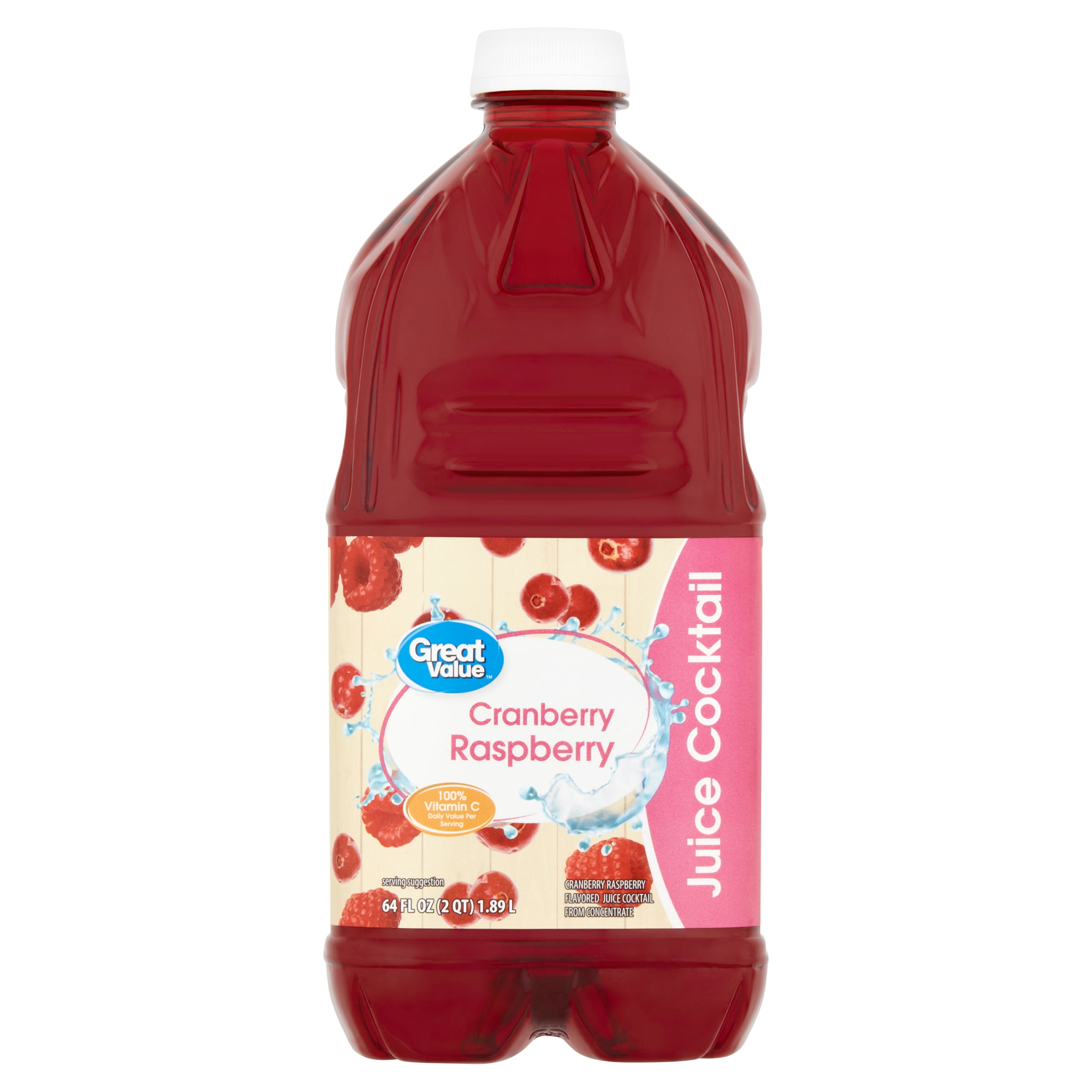 Great Value Cranberry Raspberry Juice Cocktail, 64 fl oz - Walmart.com