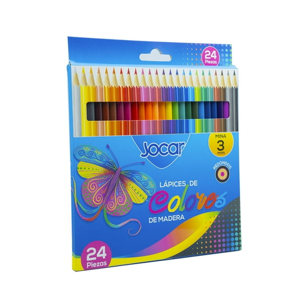 Lápices De Colores De Madera Con 24 Colores Jocar Mina 3mm | Bodega ...