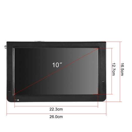 Portable Widescreen 1080P TV with Detachable Antennas, USB ...