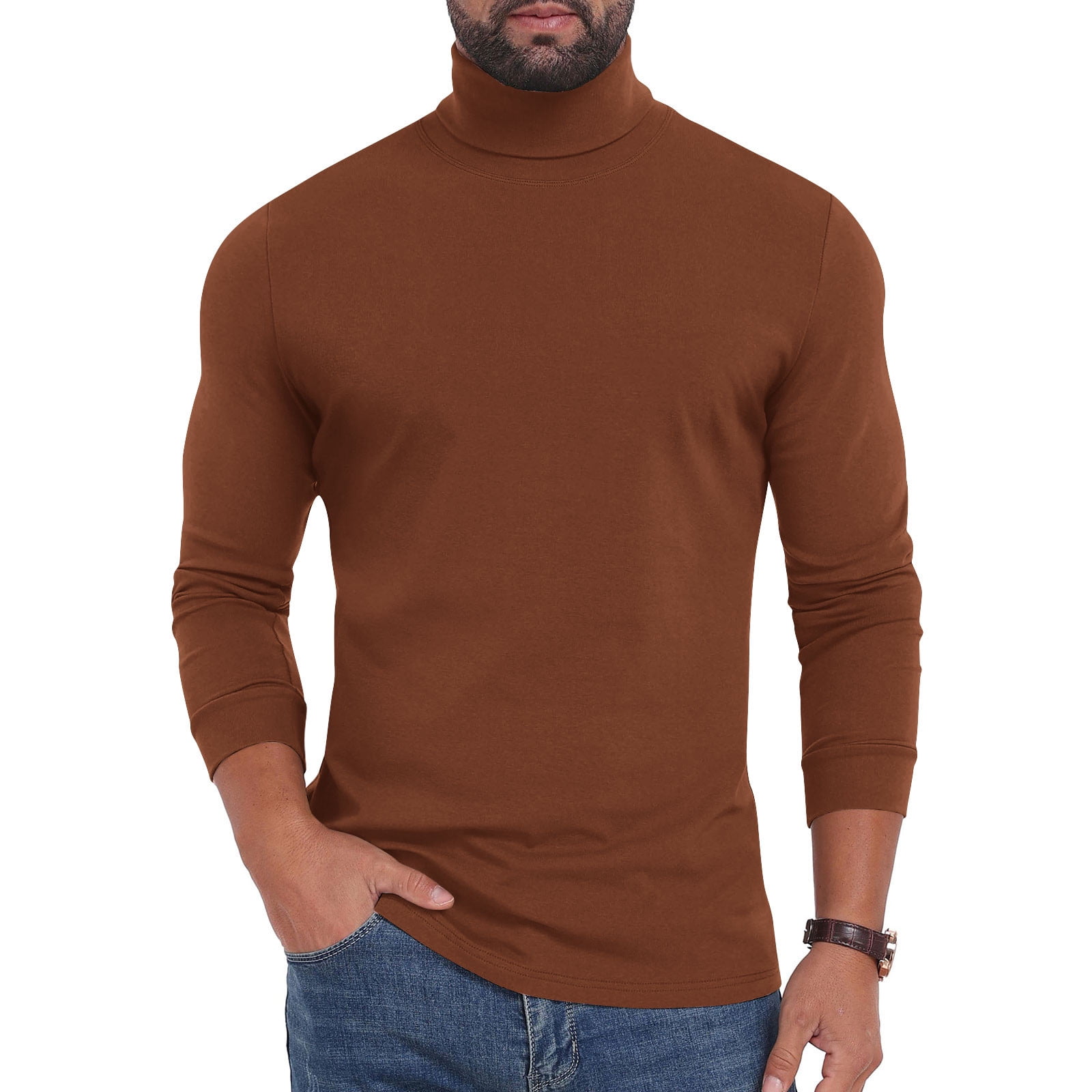 Click here for Miqool Mens Turtleneck Sweater Casual Long Sleeve... prices