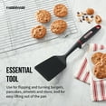 Farberware Soft Grips Solid Kitchen Spatula/Turner with Black Plastic Handle and Red Accents ...