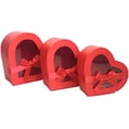 Heart Shaped Boxes for Flowers Packaging with Transparent Window Lids ...